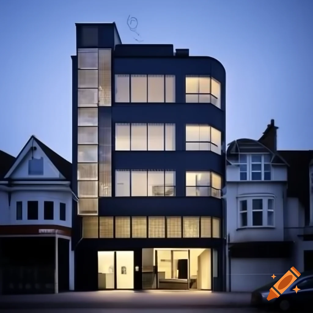 Rectangular building design with basement for parking, dimensions 14m x ...