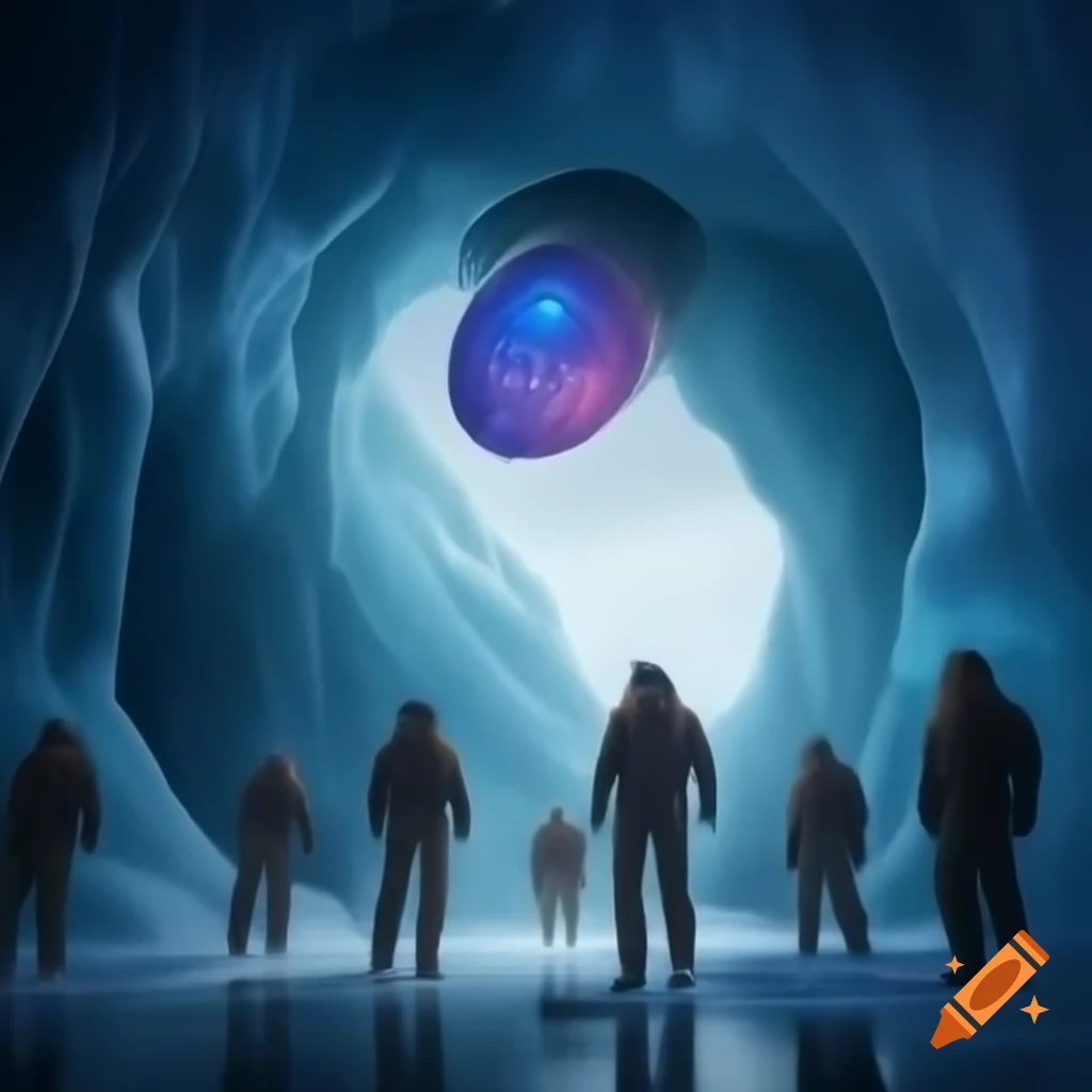 Scientists discover alien UAV egg in Antarctic cave on Craiyon