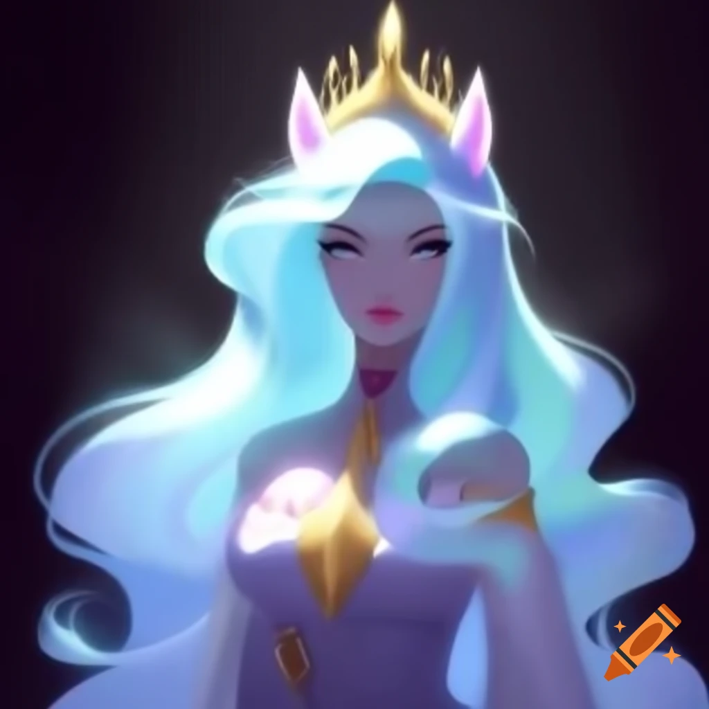 Elegant human queen inspired by princess celestia, exuding grace and ...