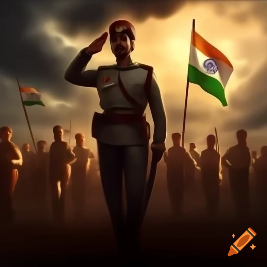 Netaji subhas chandra bose in military uniform, determined expression ...