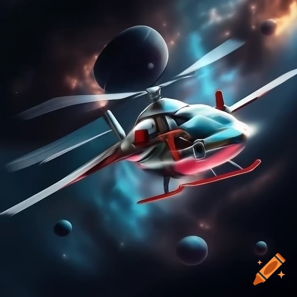 Retro-futuristic title card for Rescue Flight: Cosmos featuring a ...