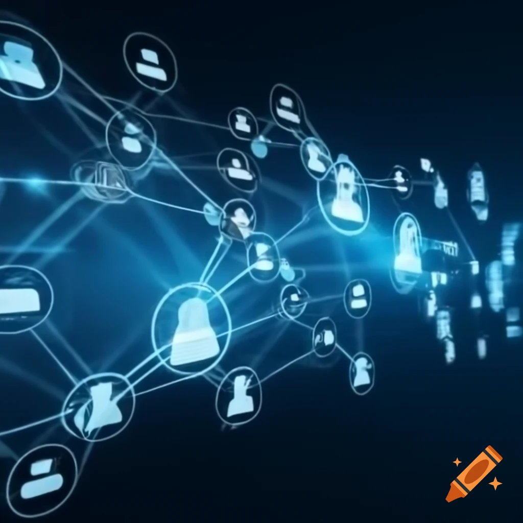Dynamic network visualization of interconnected business nodes ...