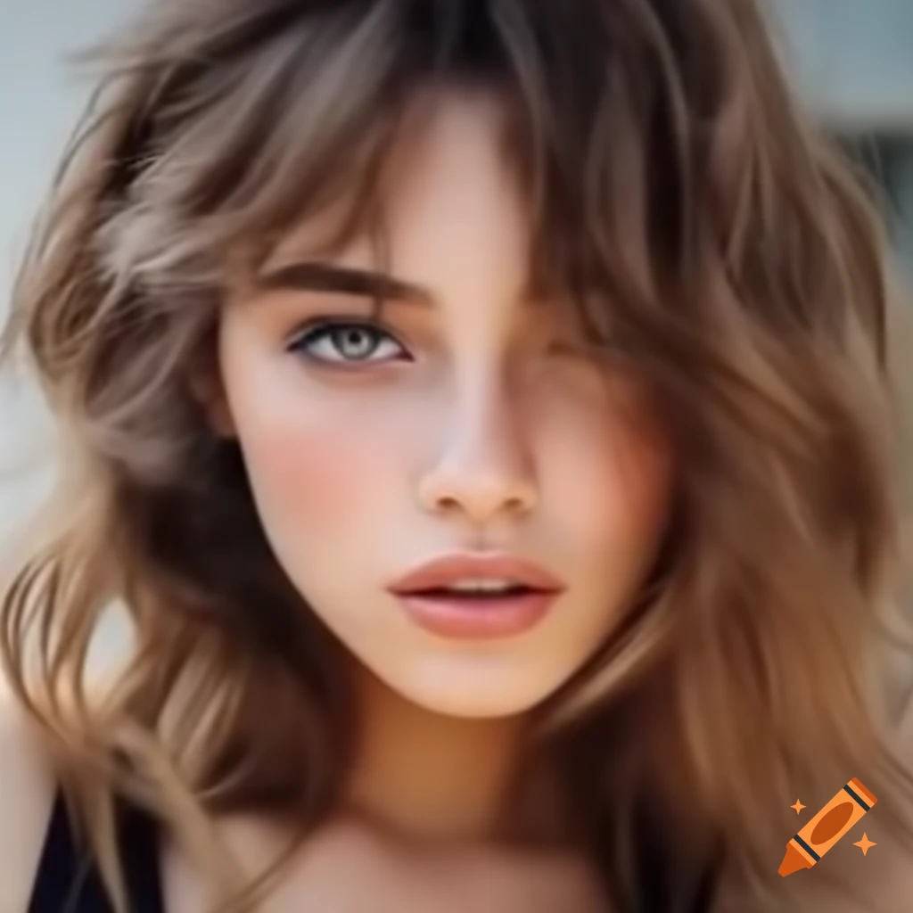 Beautiful princess Ela with golden-brown eyes and blonde-red hair in a ...