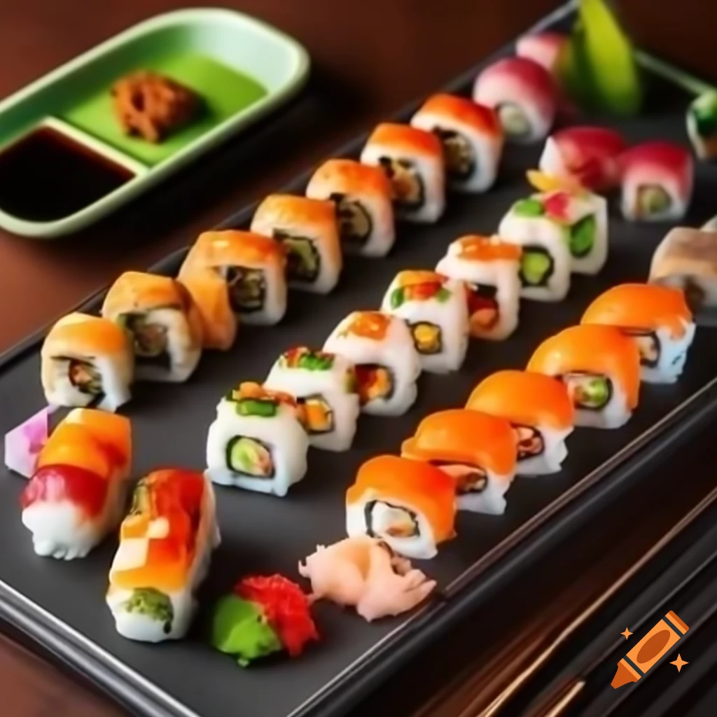 Patriotic sushi rolls in vibrant tricolor for republic day celebration ...