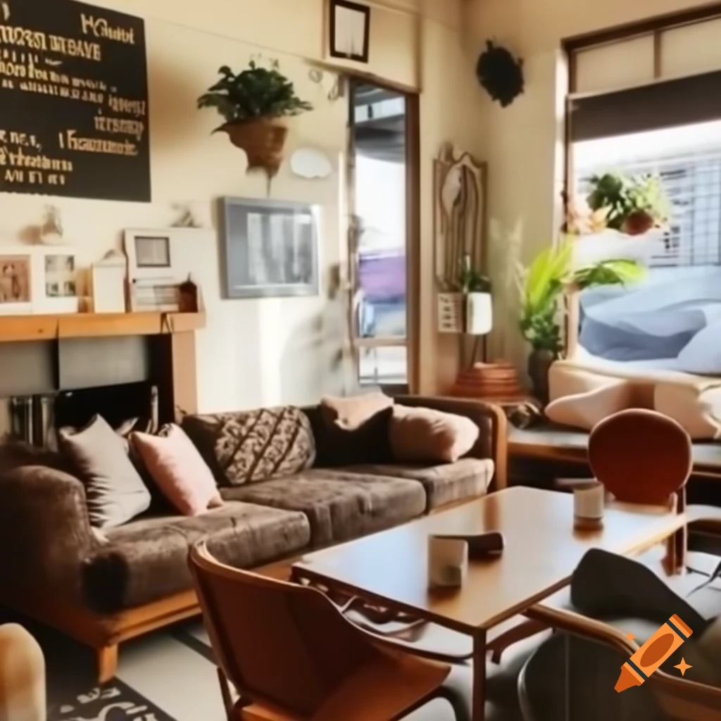 Cozy lgbtq+ safe space cafe with nature theme, cats, and chai tea on ...