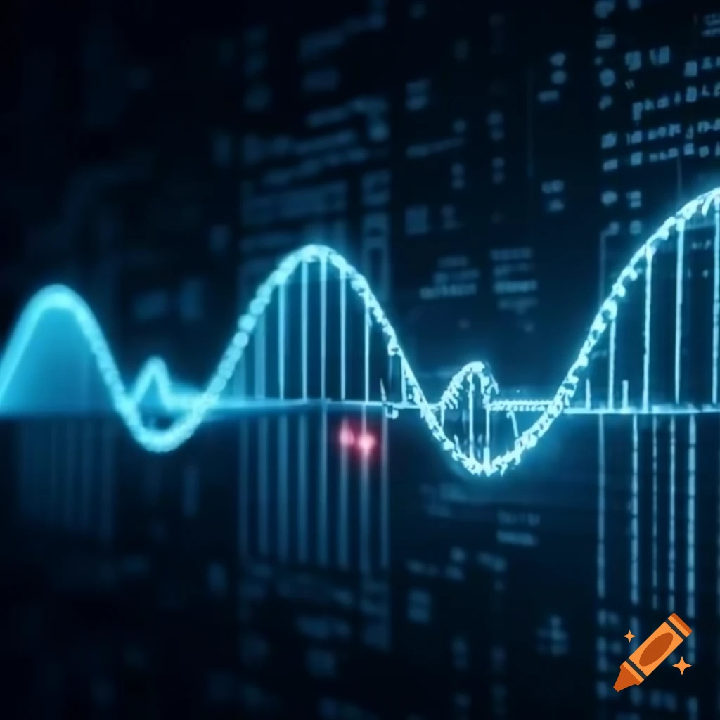 Digital dna background design on Craiyon