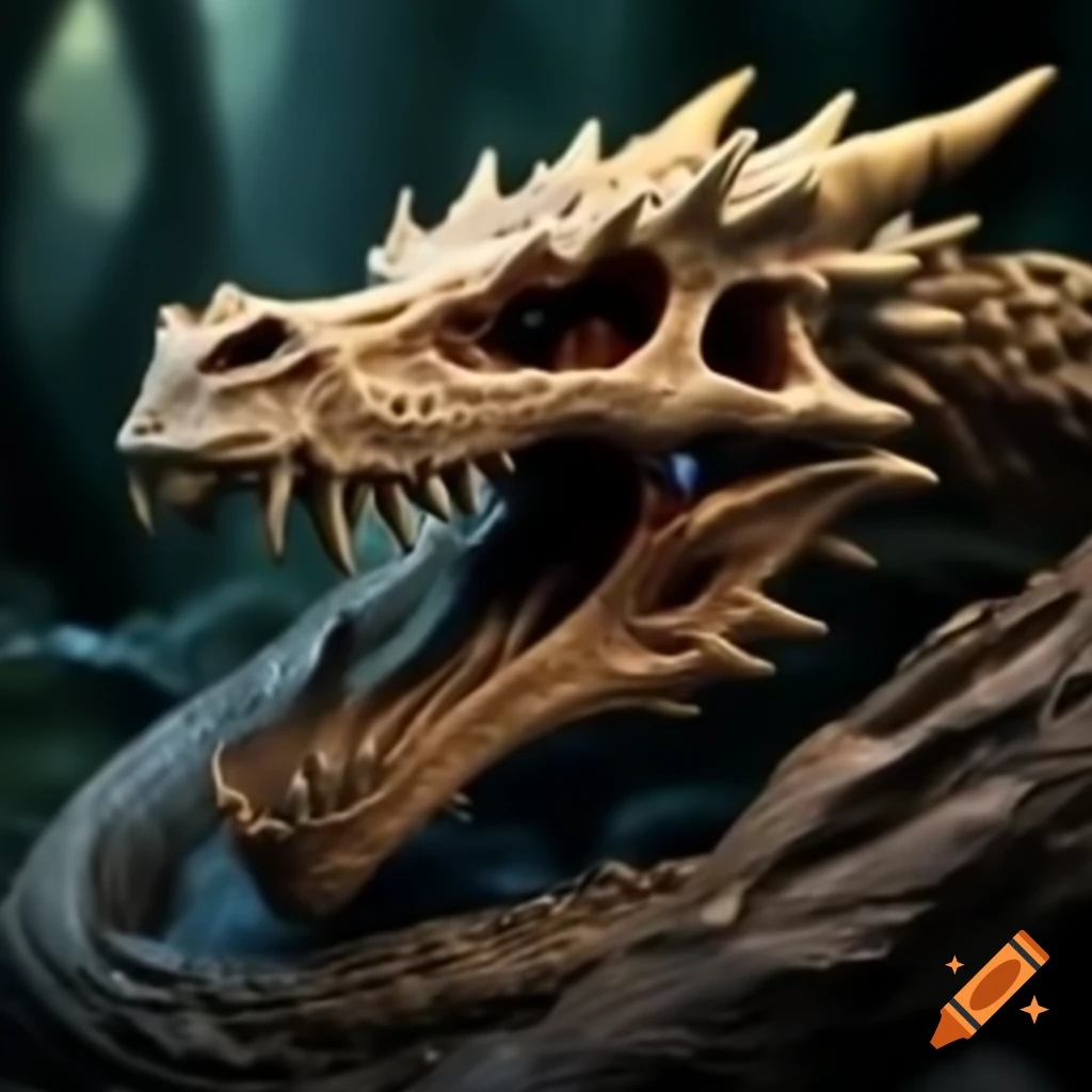 Ancient dragon bones on Craiyon