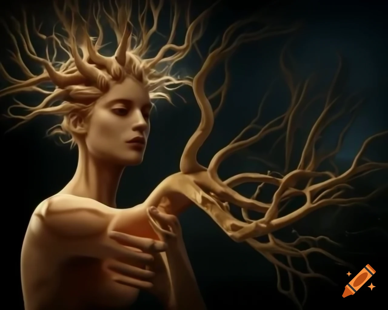 Interconnected life forms in hyper realistic detail and clarity on Craiyon