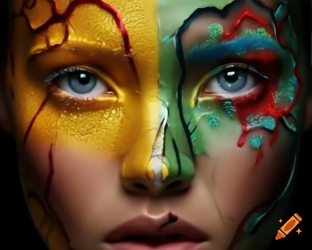 Skin featuring deep cobalt blue with streaks of yellow gold, red gold ...