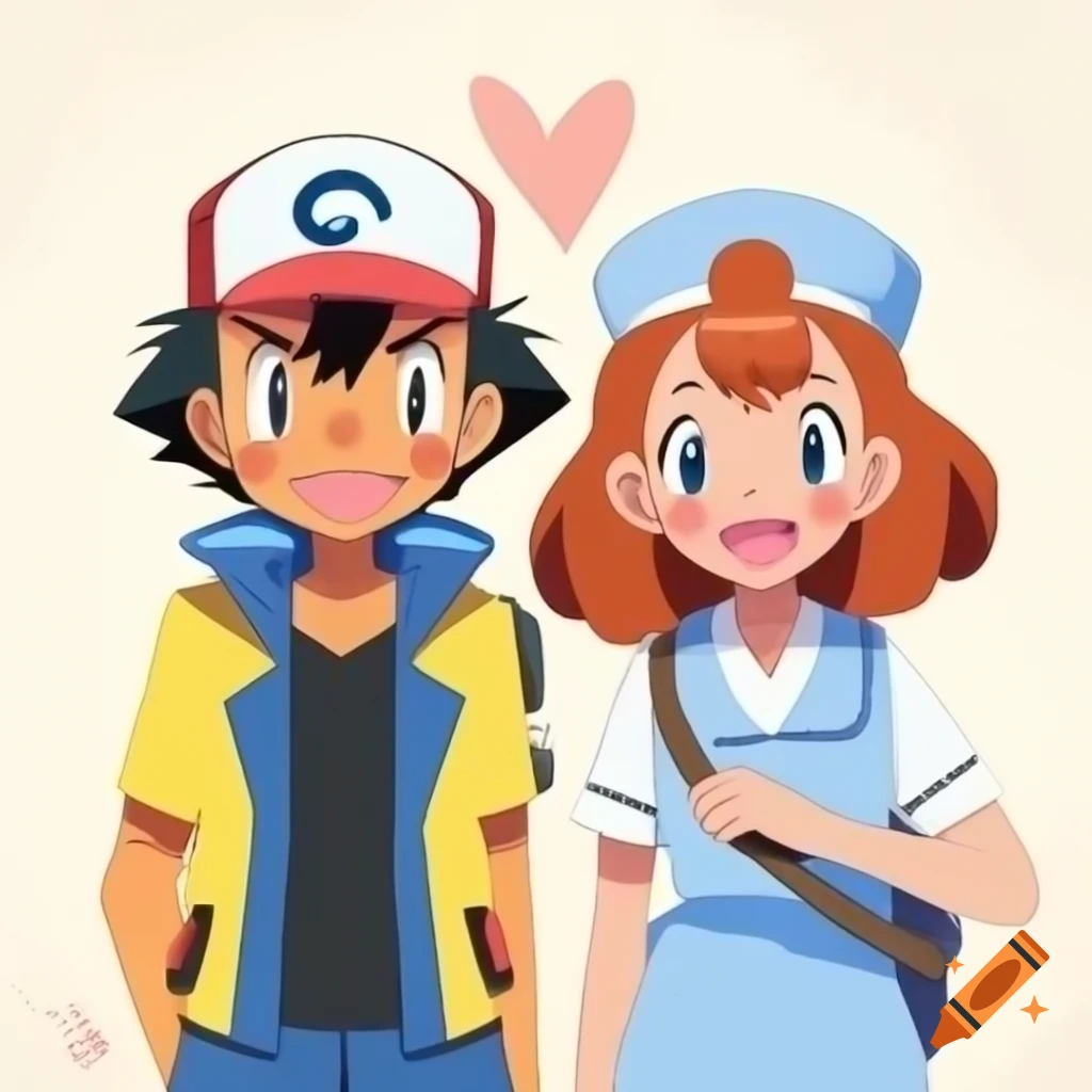 Couple dressed as Pokémon characters, man resembles Ash Ketchum, woman ...