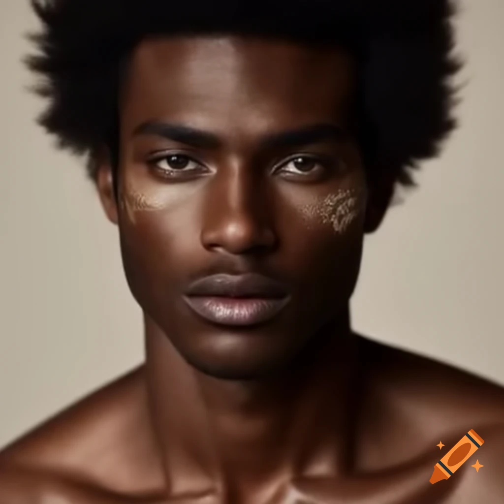 Full body view of a man with brown skin on Craiyon