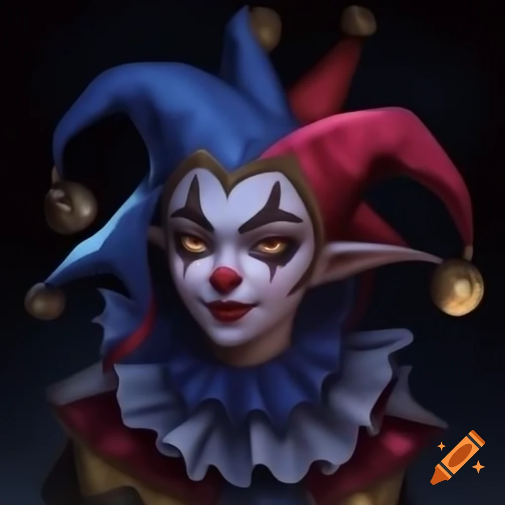 Mysterious character inspired by abyss jester theme on Craiyon