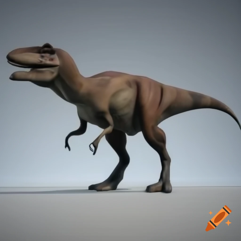 3D concept art of a raptor in default pose, side view on Craiyon