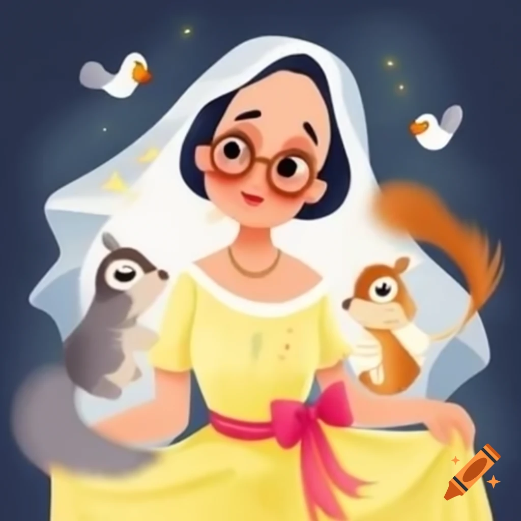 Filipino woman in snow white-inspired outfit surrounded by playful ...