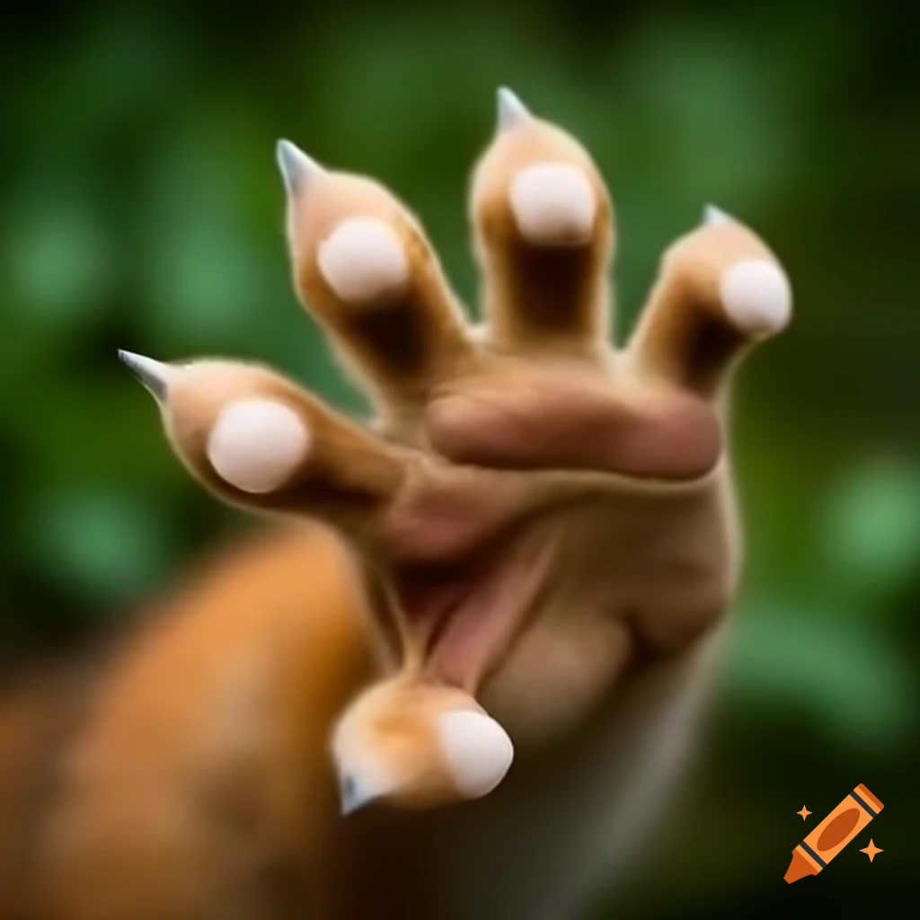 Close-up photography of foxfolk paw resembling human hand with ...