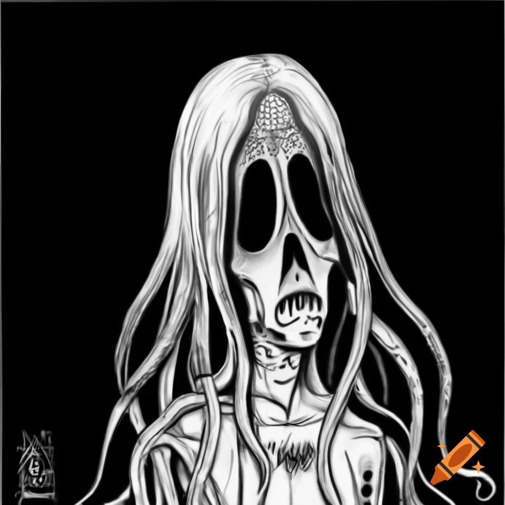 Creepy surrealist ink drawing of a stumbling man in Junji Ito style on ...