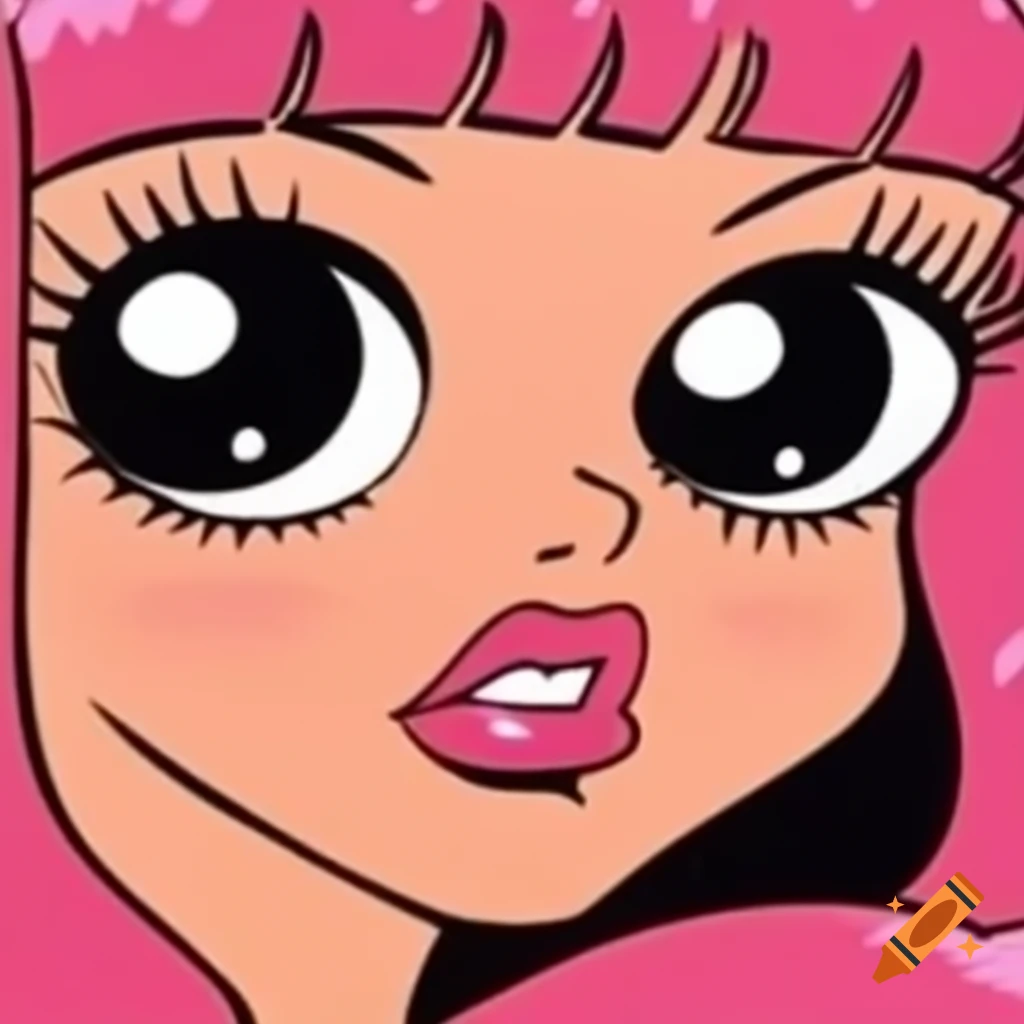 Exaggerated 90s anime face with glossy eyes and smug smirk in Pop Team ...