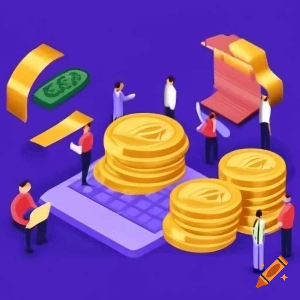 Timeline graphic showing evolution of currency systems on Craiyon