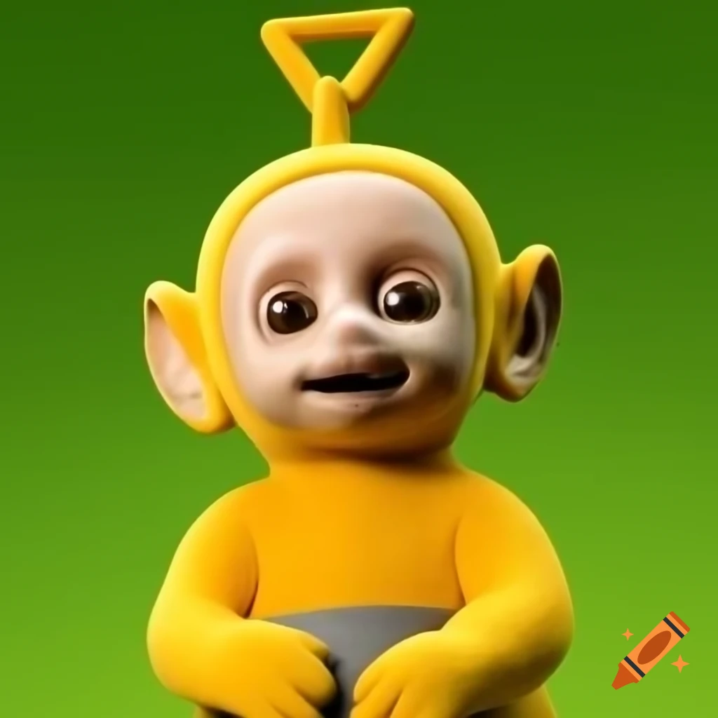 Yellow teletubby with antenna on Craiyon