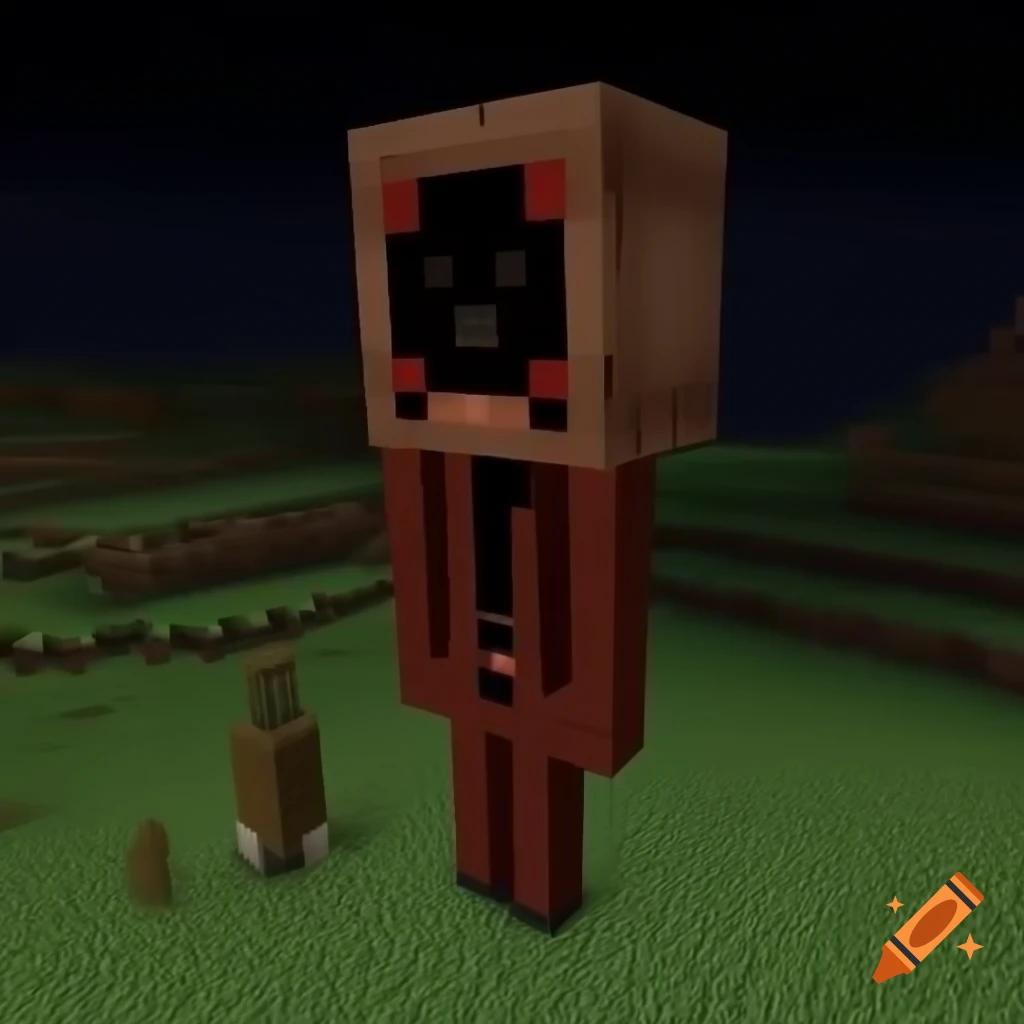 Unique distorted minecraft character design on Craiyon