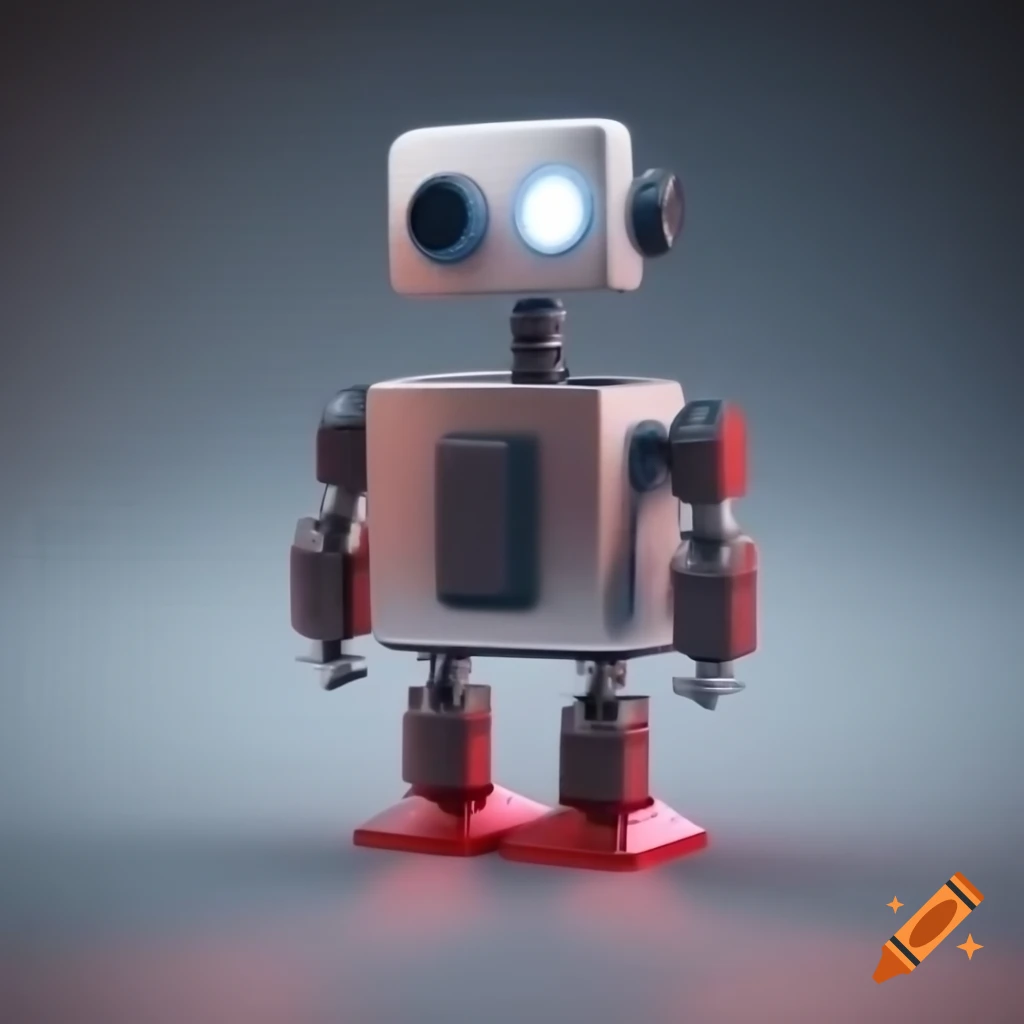 Instructions to create a robot head with rounded rectangular shape and ...