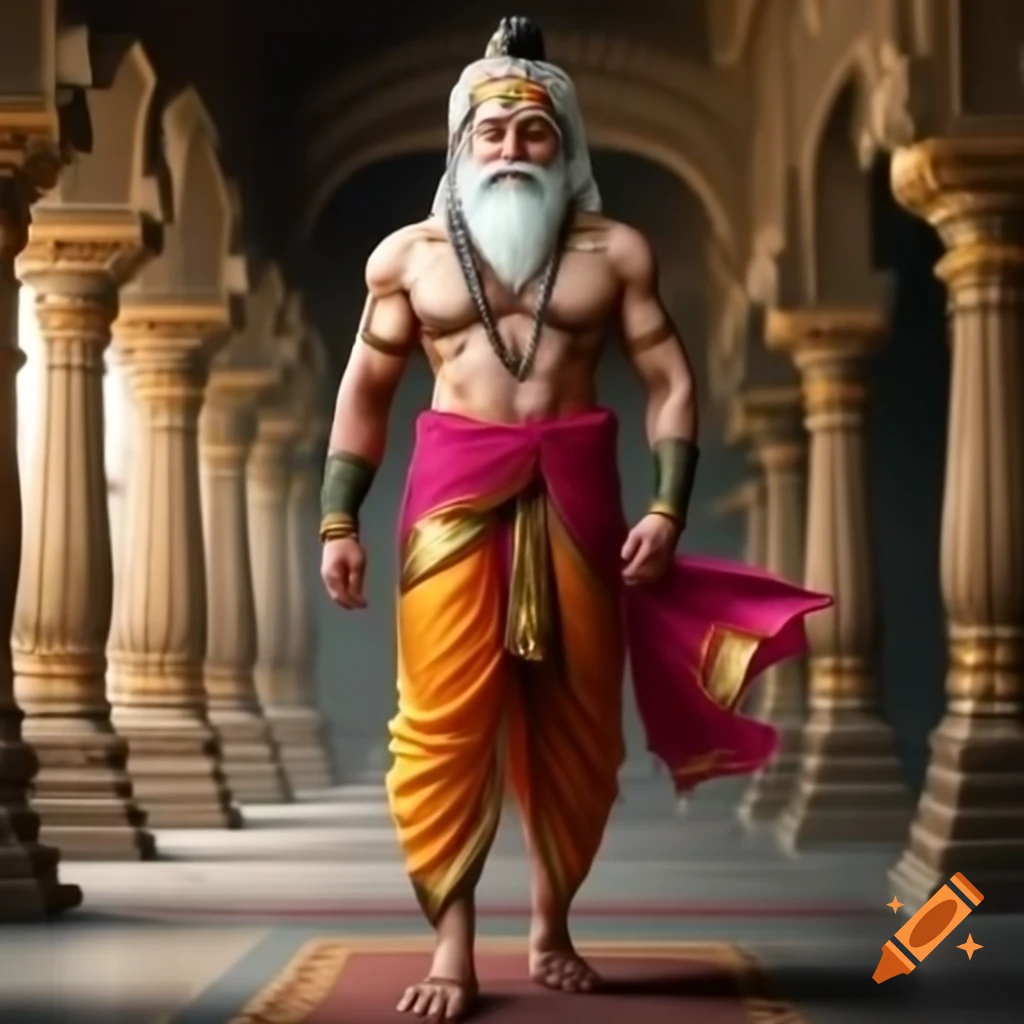 Raavan, a Hindu rakshas, in his palace setting on Craiyon