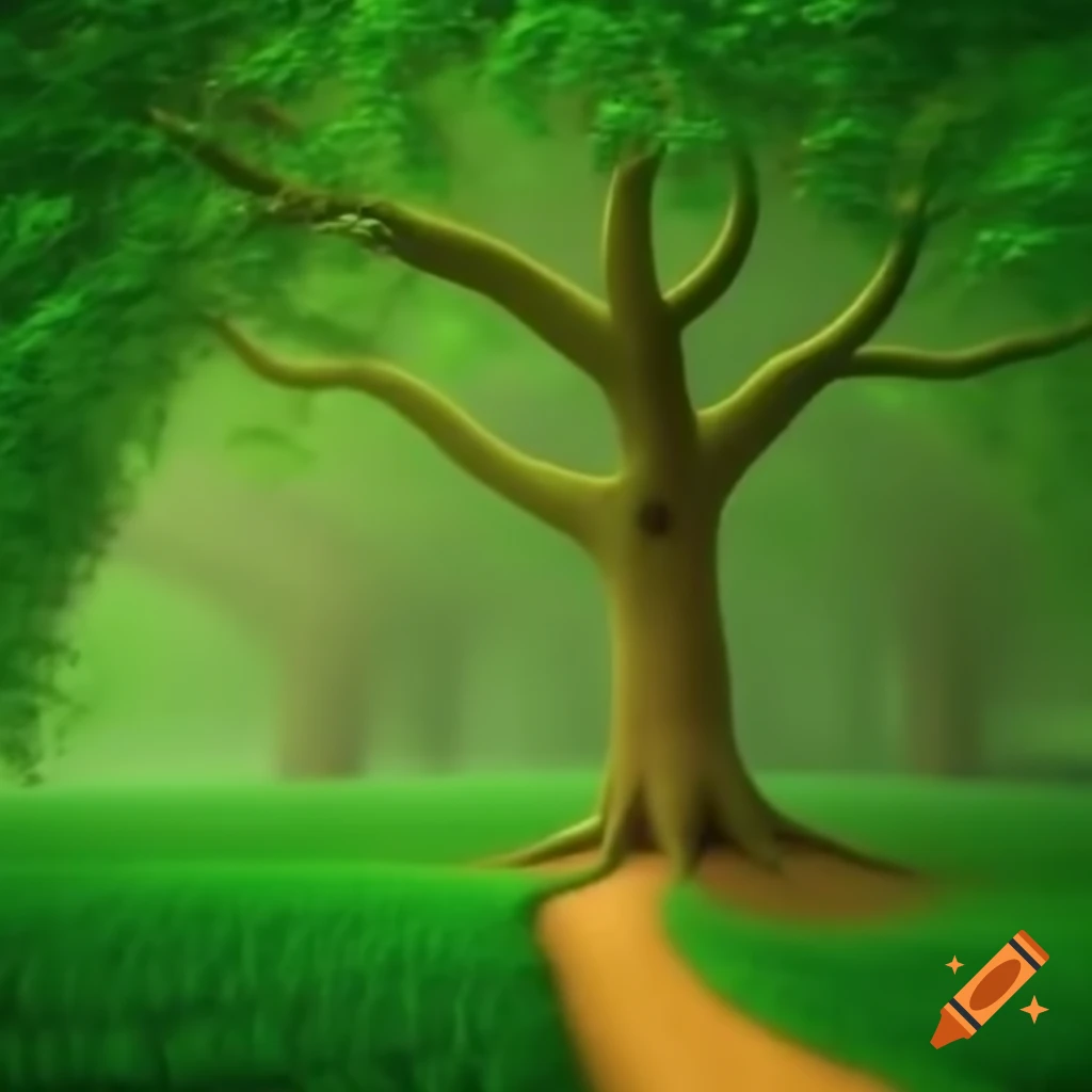 Large, solid tree with distinct branches, each ready for inscriptions ...