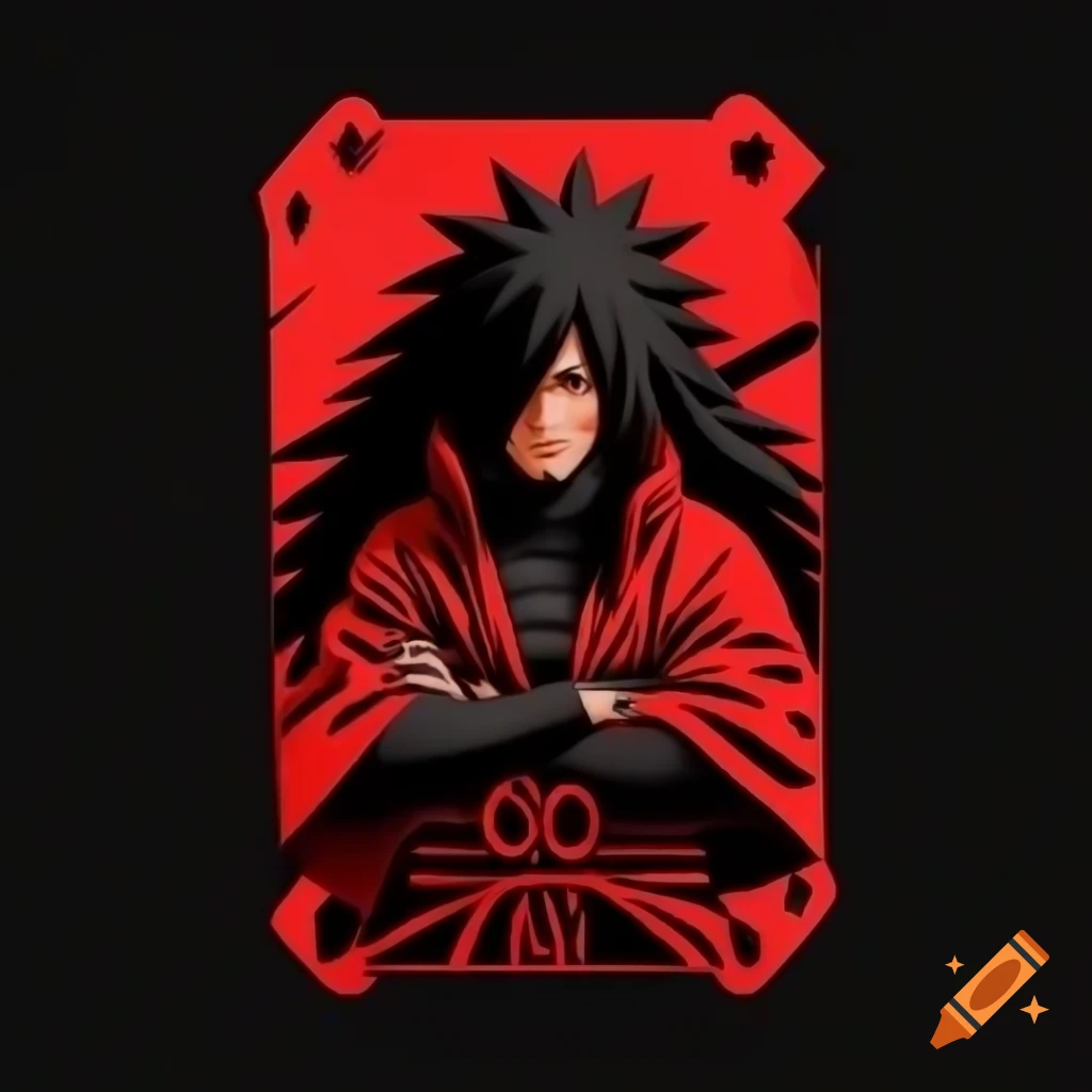 Uchiha Madara character design card on Craiyon
