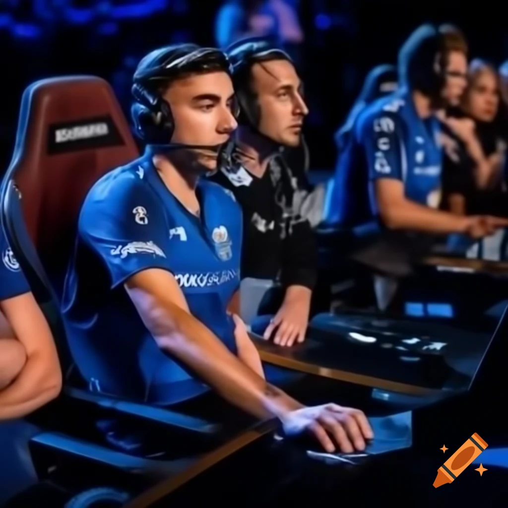 Counter-strike esports event with players and vibrant atmosphere on Craiyon