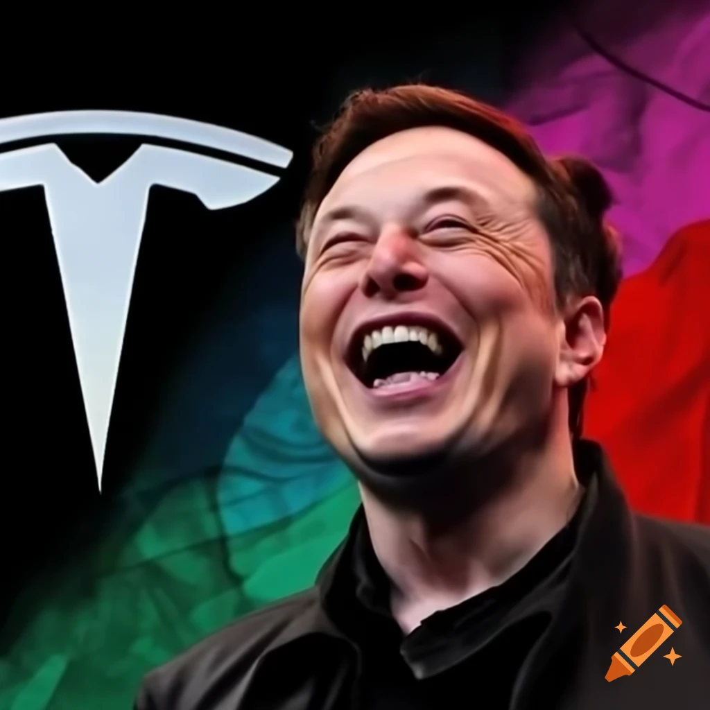 Elon Musk screaming in rainbow colors inspired by Munch's The Scream ...