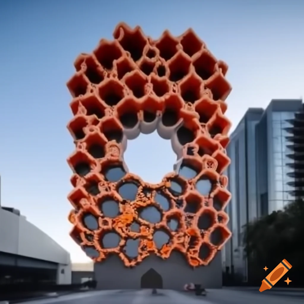 Breathtaking facade installation with octagonal cells showcasing ...