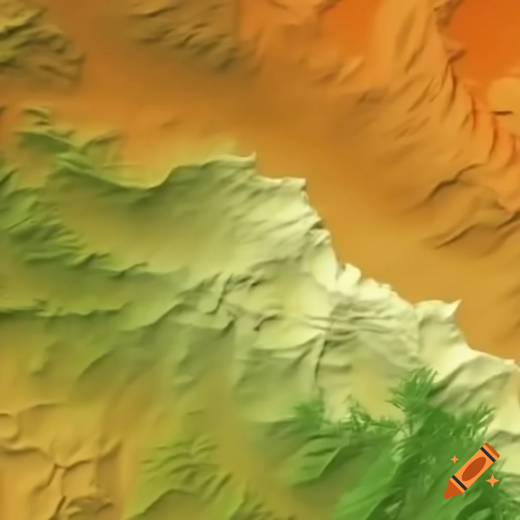 Satellite image of India colored in saffron, white, and green on Craiyon