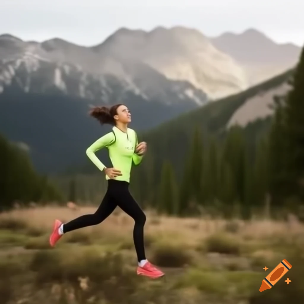 Marathon runner in natural setting on Craiyon