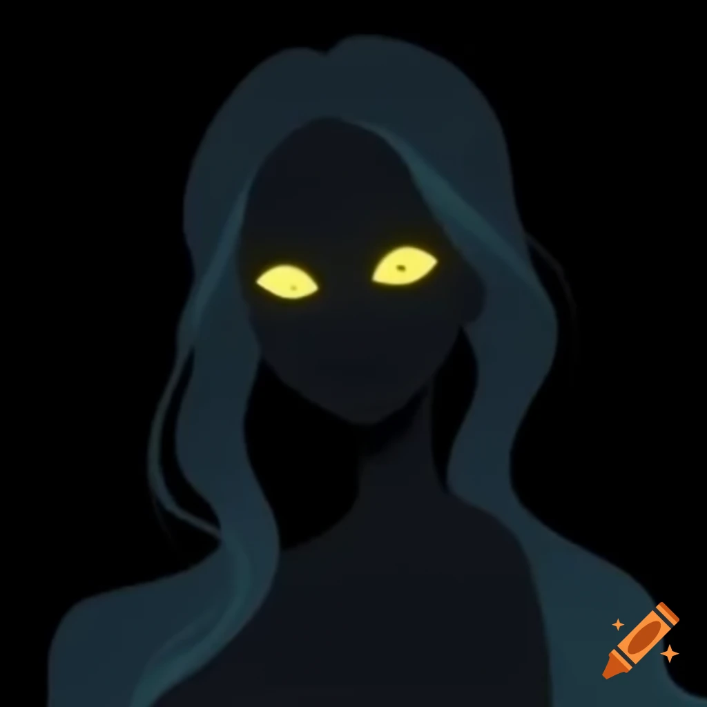 Mysterious shadowy female figure on Craiyon