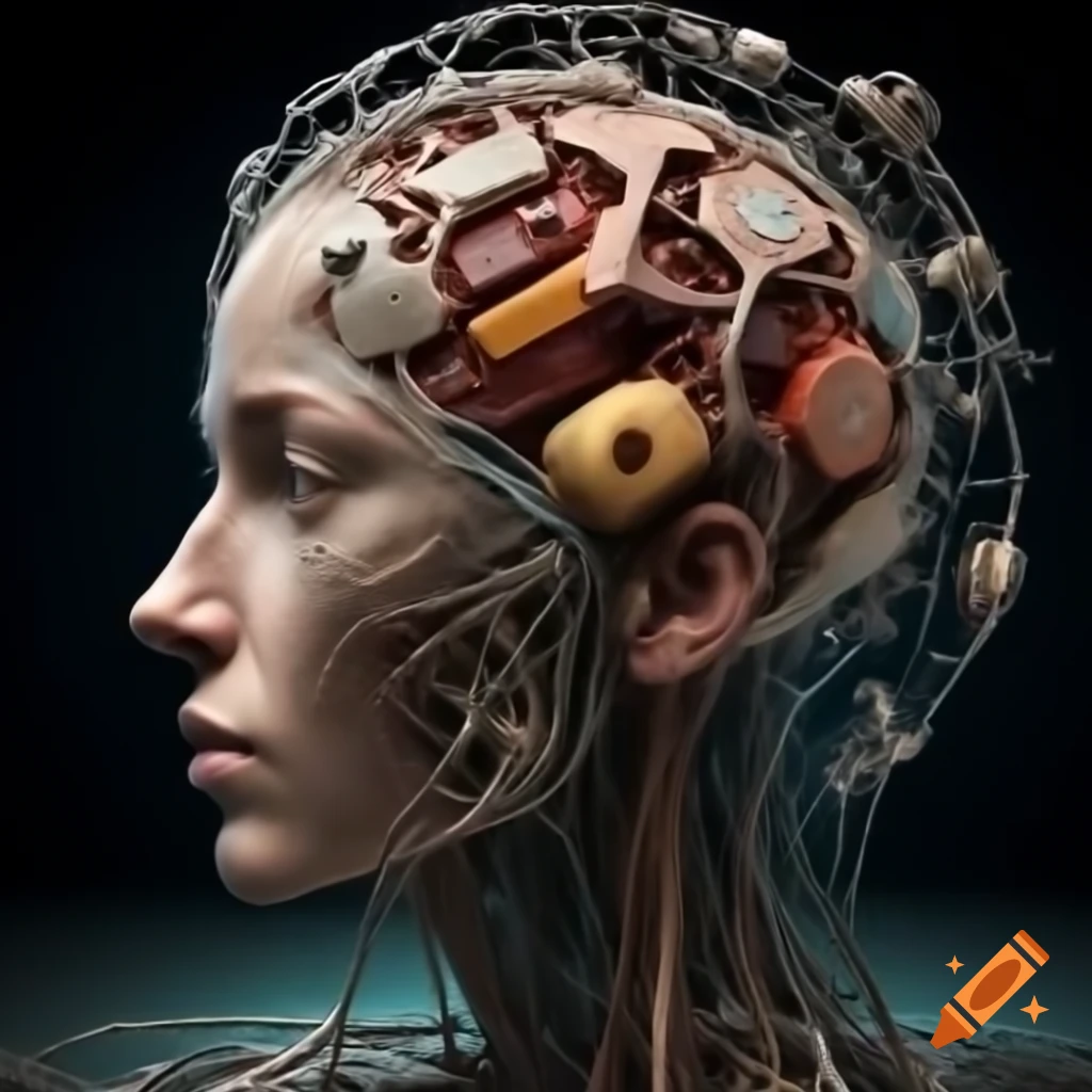 3D model visualizing human intellect and cognitive operations on Craiyon