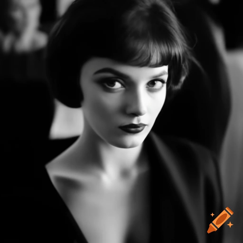 Hyper-realistic portrait of a beautiful young woman resembling classic Hollywood actresses on ...