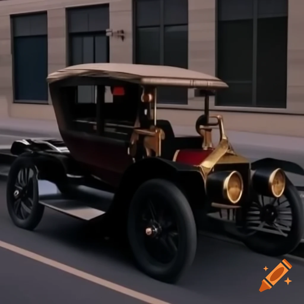 Victorian-era inspired car design with realistic elements on Craiyon