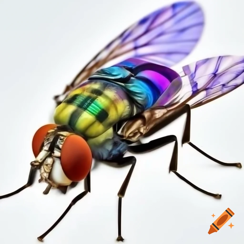 Fly featuring pride flag pattern on Craiyon