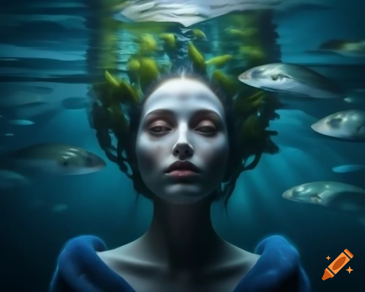 Group of fish in hyper-realistic underwater theme on Craiyon