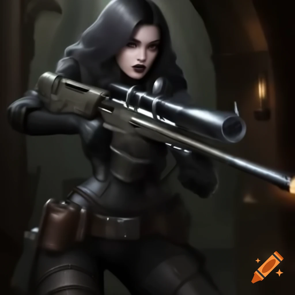Female sniper from gothic brotherhood of steel, detailed character ...