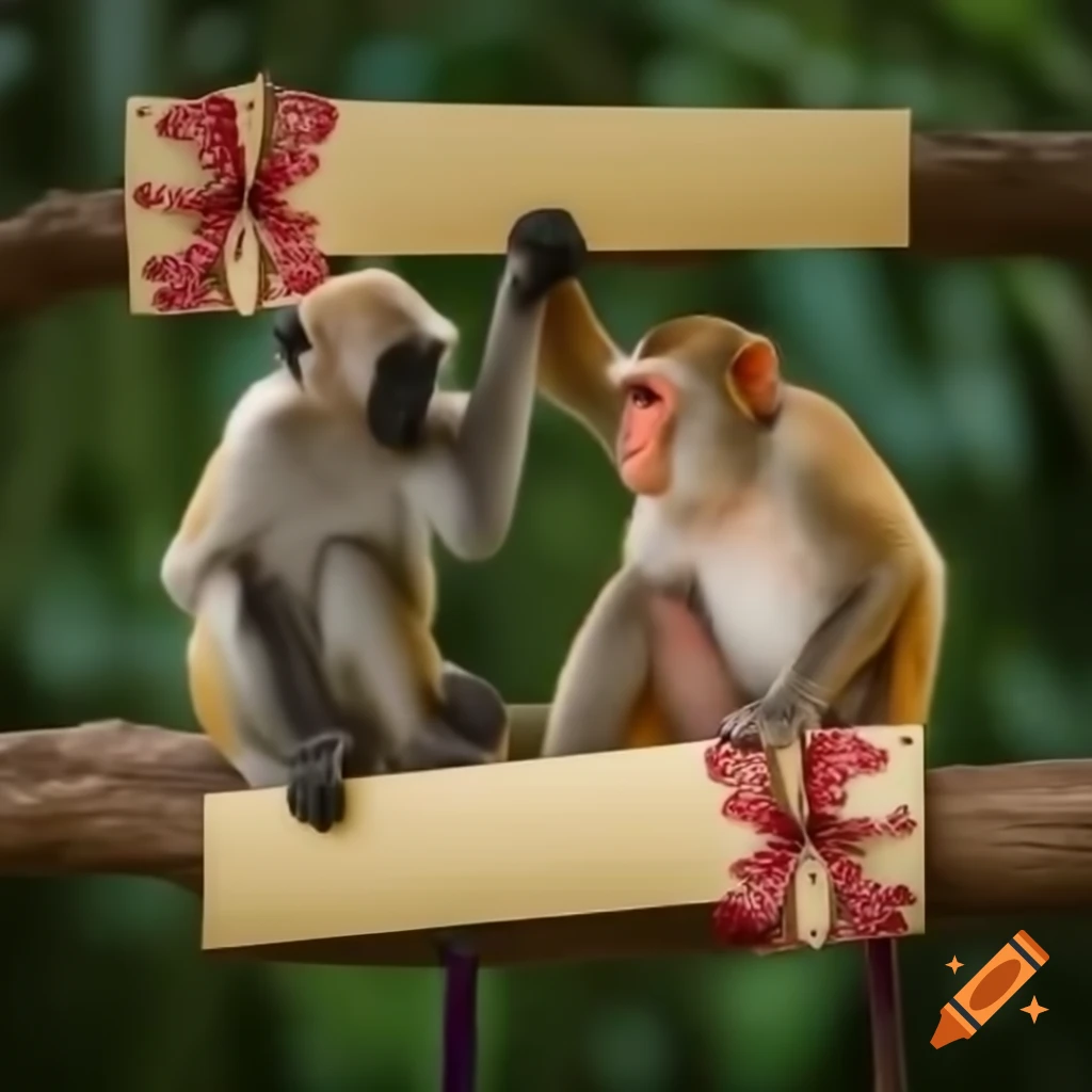 Banner design for monkey tv featuring male and female monkeys in a playful monkey universe on ...