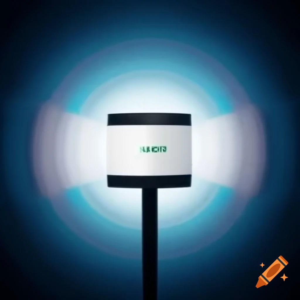 Security strobe light activated on pole with circular motion on Craiyon