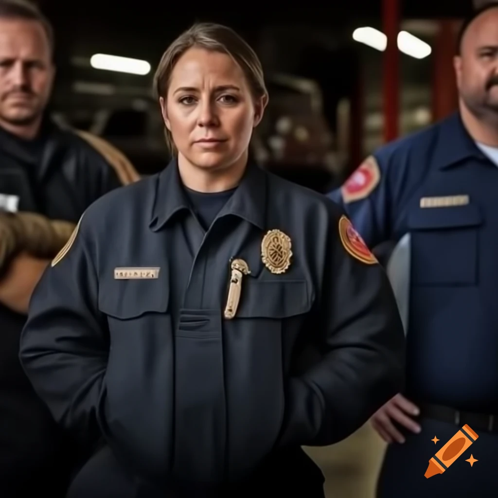 Fire department team showcasing teamwork and strength with diverse ...