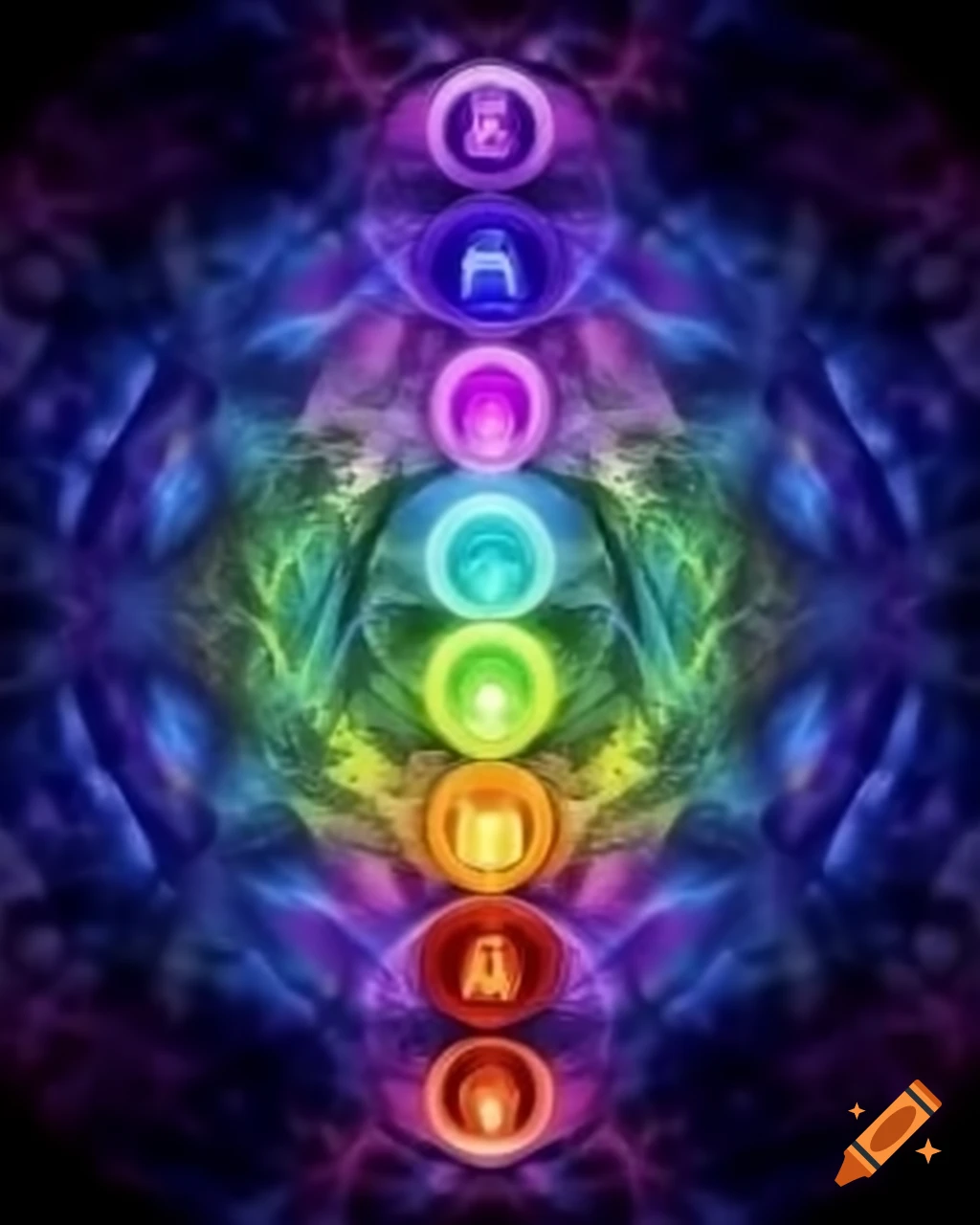 Concept of time chakra, an abstract representation of energy flow on ...