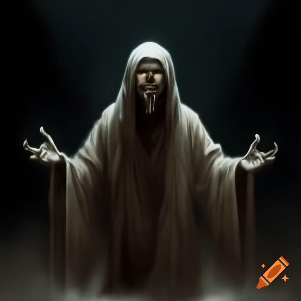 Lovecraftian horror humanoid with shifting star face and tattered robes ...