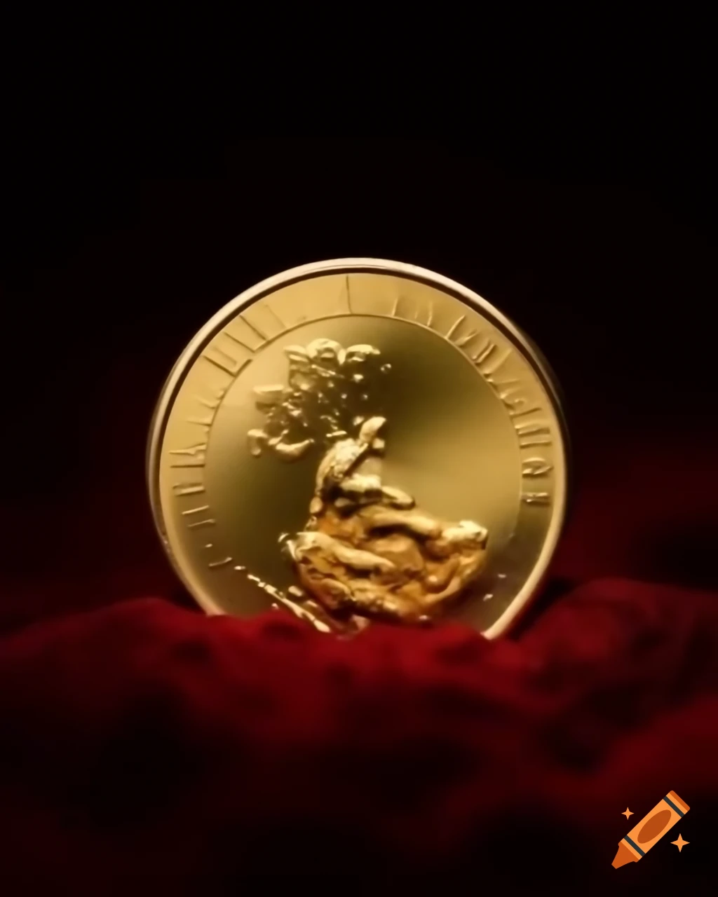 Pure gold coin on Craiyon