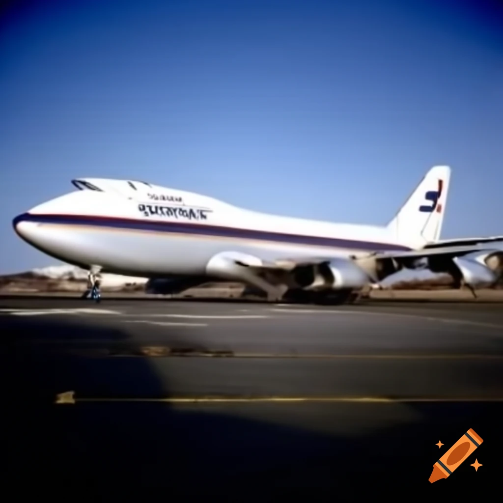 Boeing 747 with Sphinx painting and the name PHARAOS FORCE ONE on Craiyon