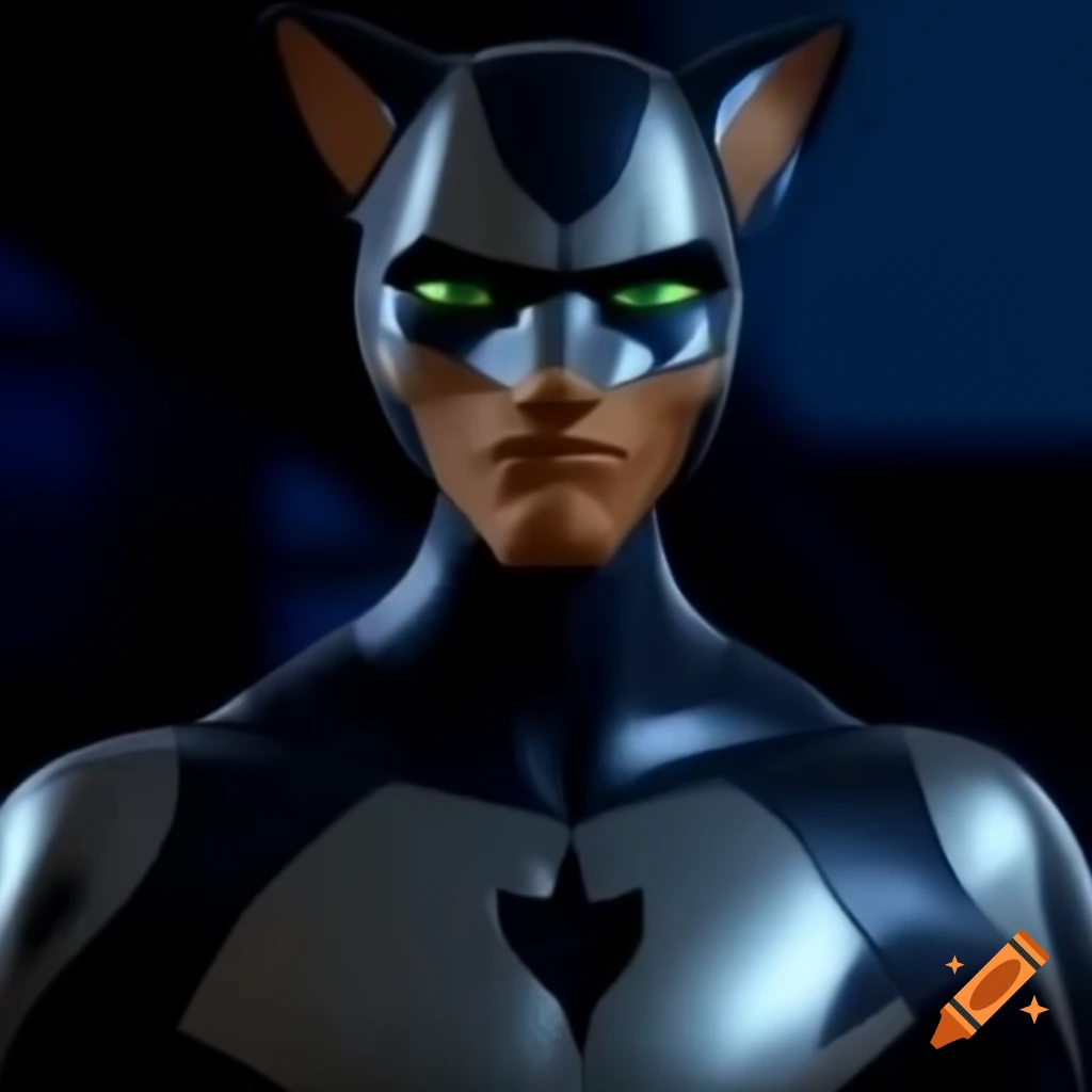 Full body black and silver wolf character with miraculous features on ...