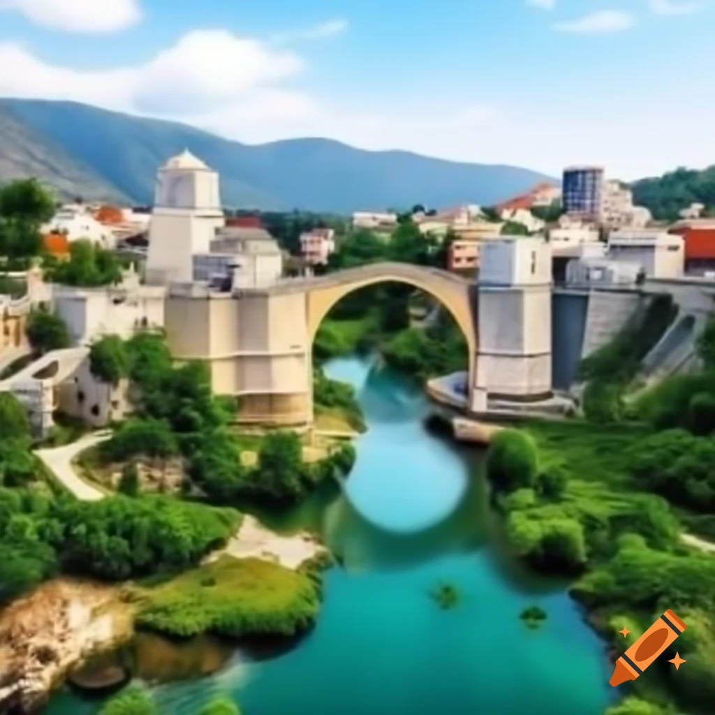 Stari most in mostar, historical 2100 year structure on Craiyon