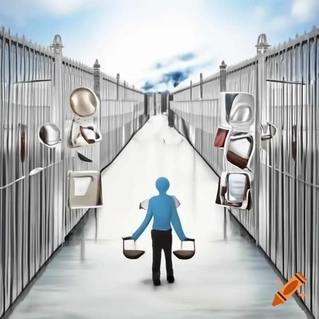 Drawing of person behind barred fence symbolizing poverty and barriers ...